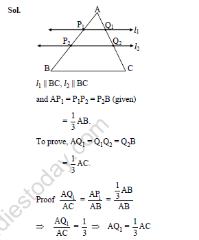 CBSE Class 10 Mathematics Triangles Worksheet Set B